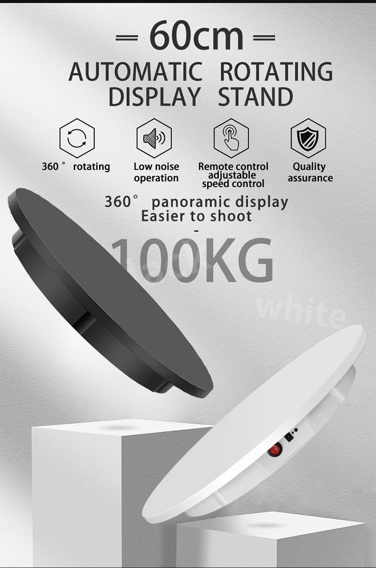 60cm Turntable 360 Display Spinner - Durable & Motorized