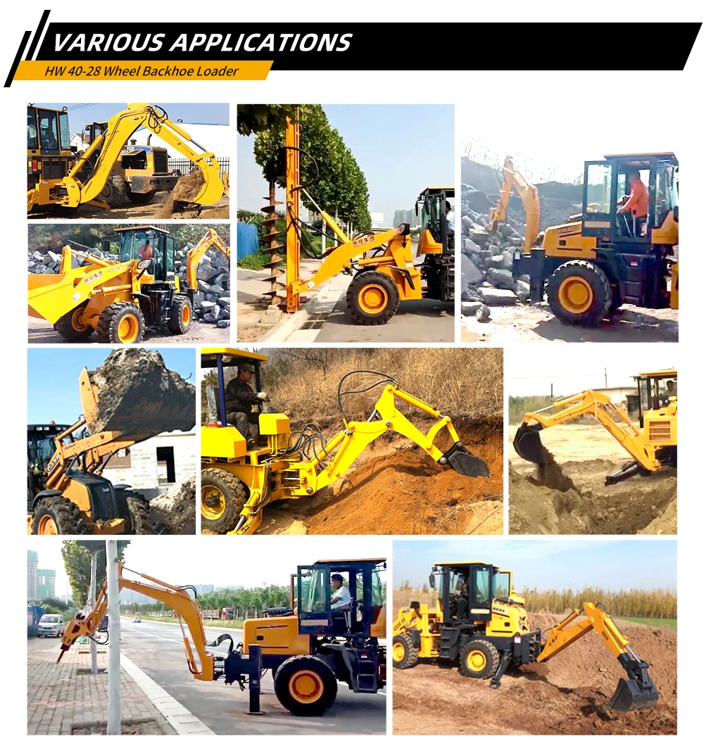 High Efficiency Backhoe Loader with Free Shipping