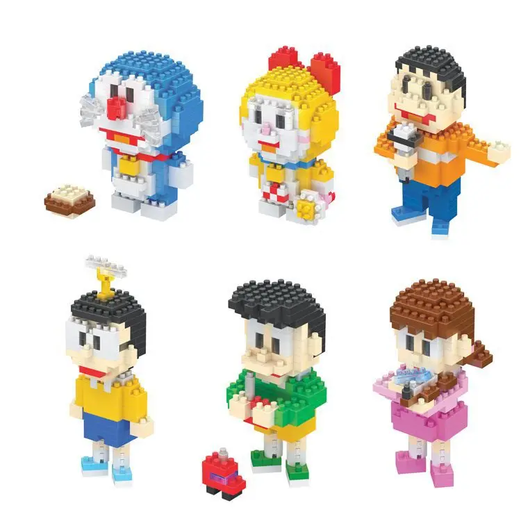 Micro Mini 3d Puzzle Building Blocks Diy Mini Doraemon Cartoon ...
