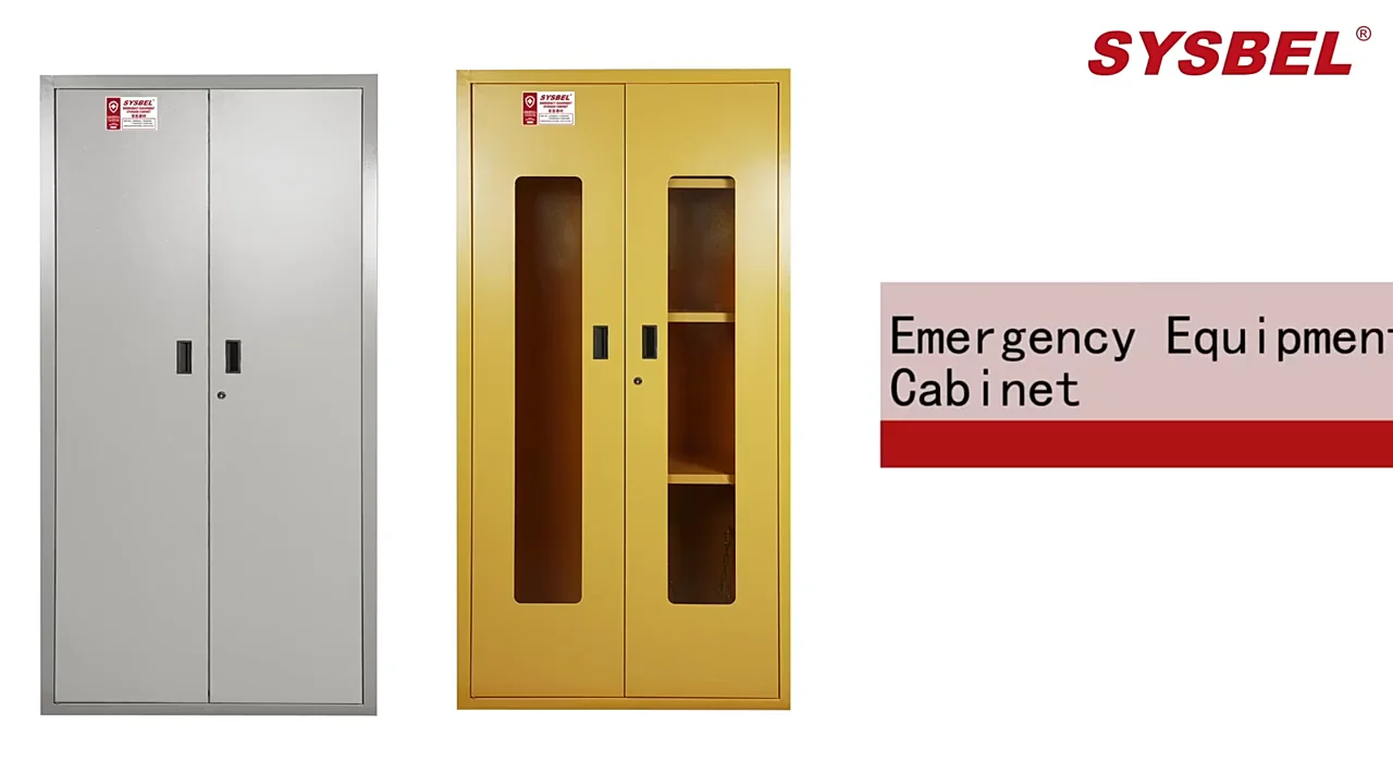 Sysbel Ce Approved Ppe Cabinet Grey 45 Gal 170 L 2 Door Emergency ...