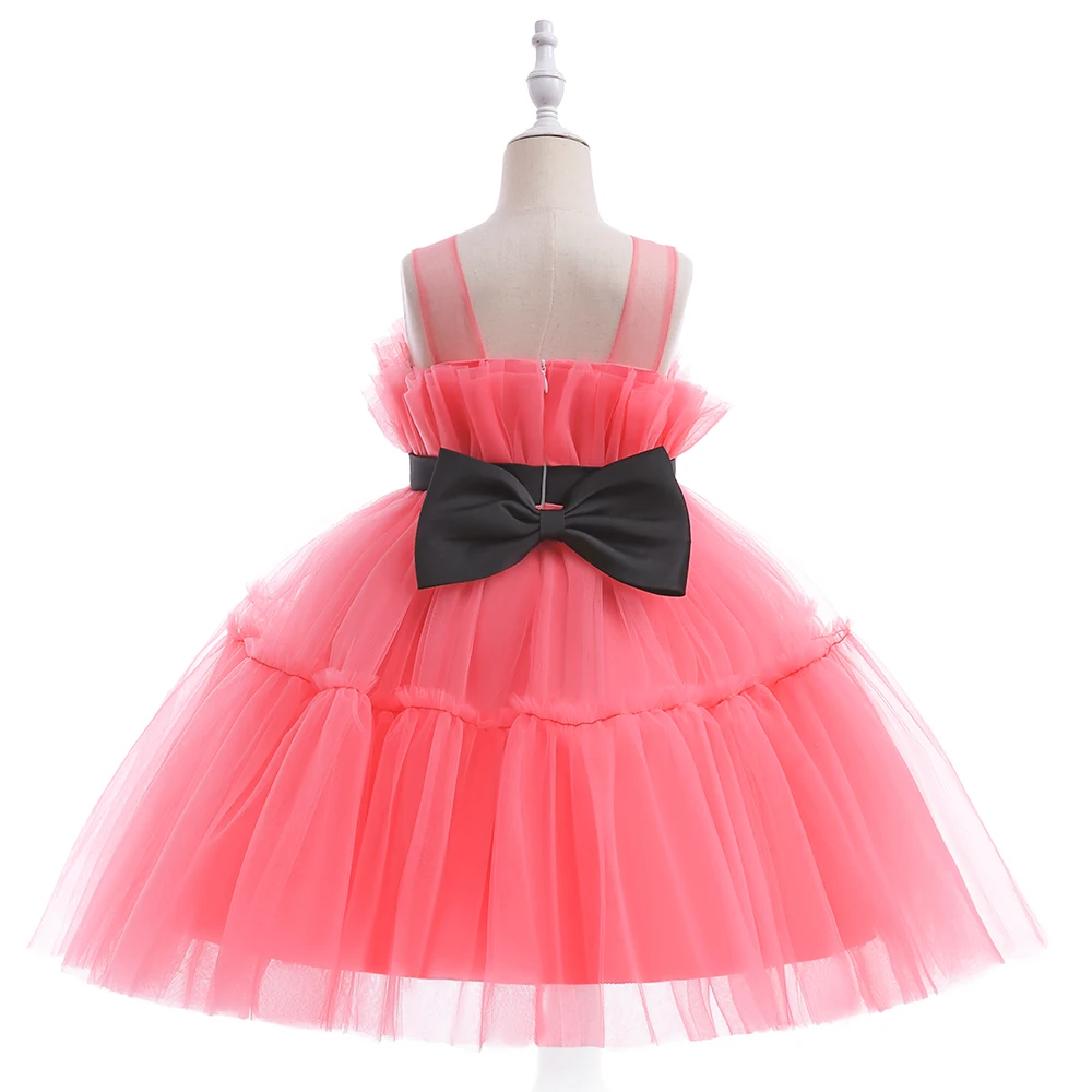 Girls Summer Ruffle Frock Kids Lace Cake Style Model Dresses