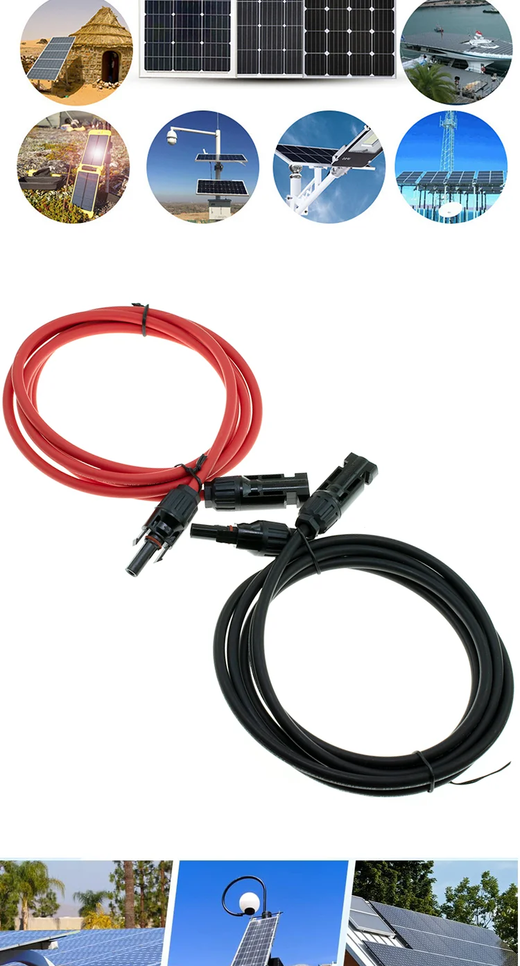 1m Pv Solar Extension Cable For Solar Panels,Ip67 Waterproof Solar ...