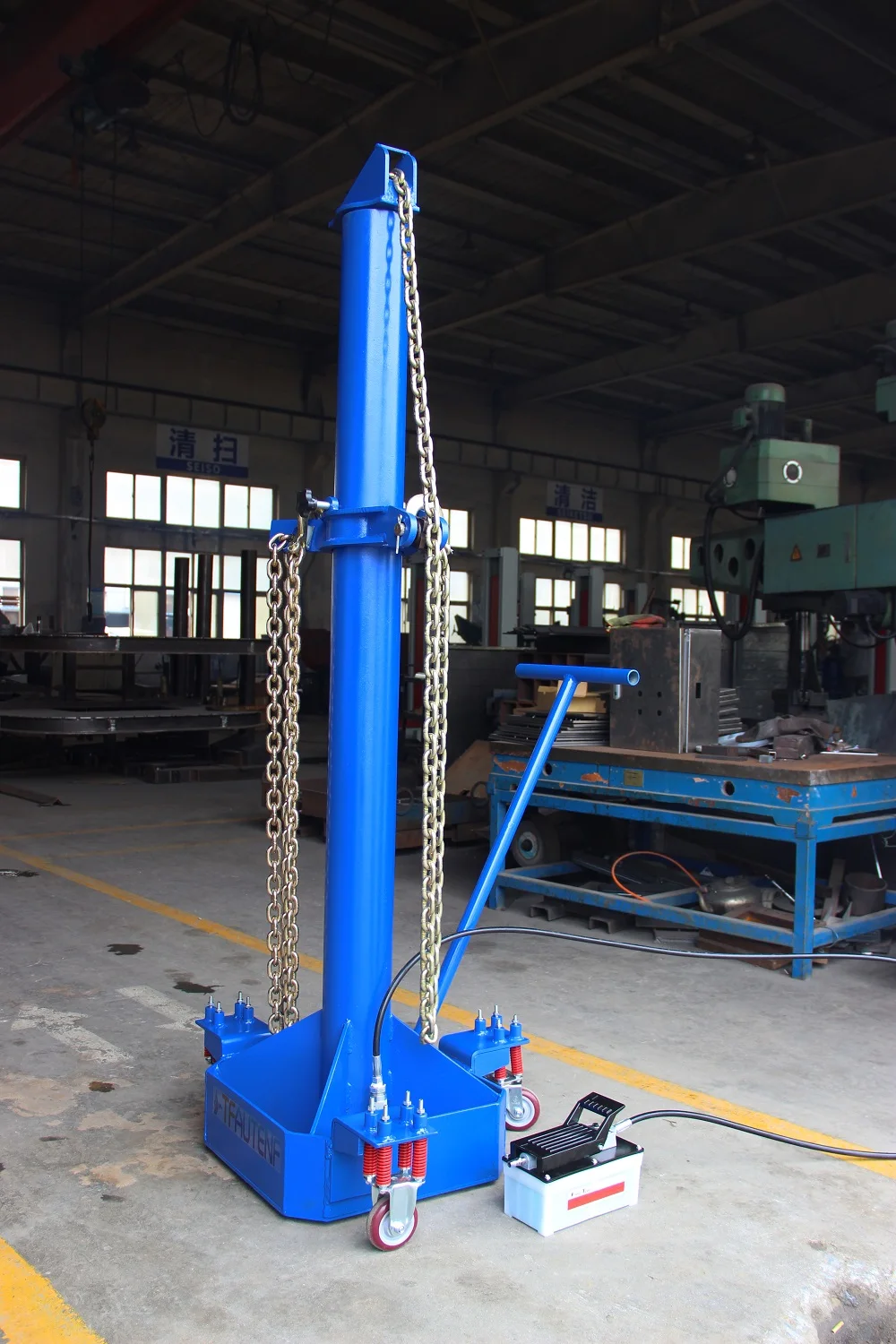 10 TON Portable Puller Pulling Tower Floor Tower Post with Chains ...