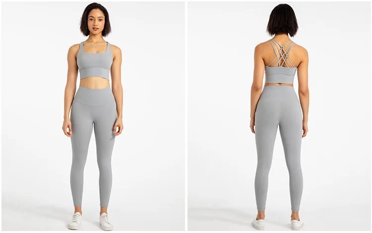 30 Colors 2 Piece Gym Activewear Workout Sports Bra Yoga Pants ...