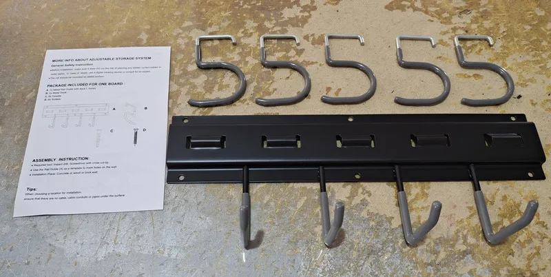 Garage Organizer Wall Mount Tool Adjustable Storage System