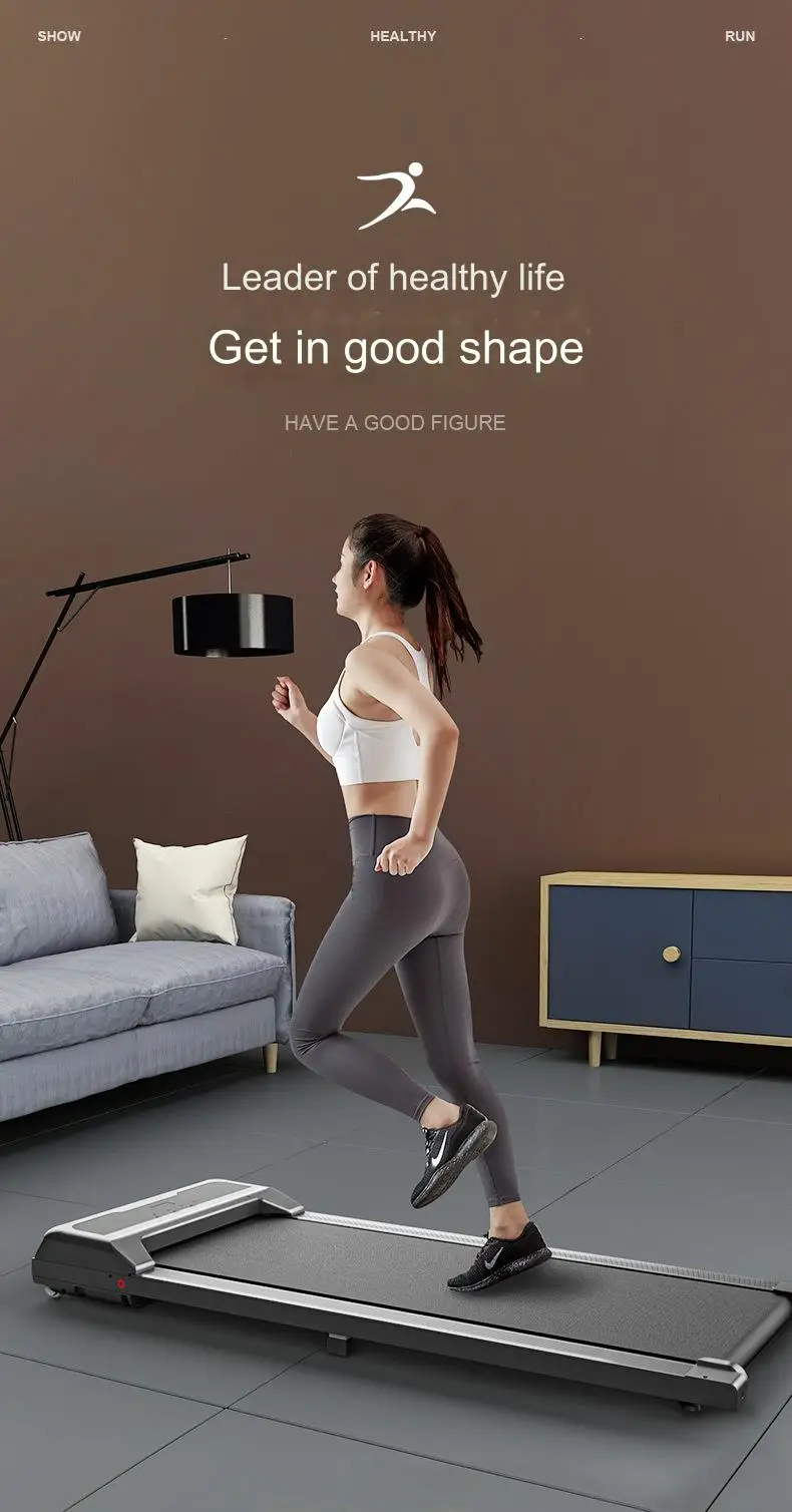 Under Desk Folding Portable Walking Treadmill With Wide Tread Belt Mini ...