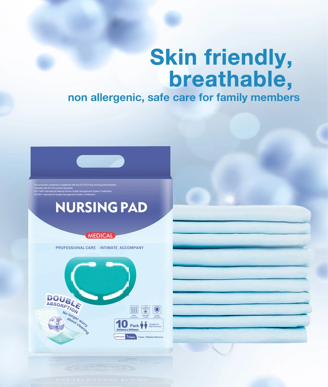 Oem Brand Adult Disposable Underpad Blue Or White Medical Underpad ...