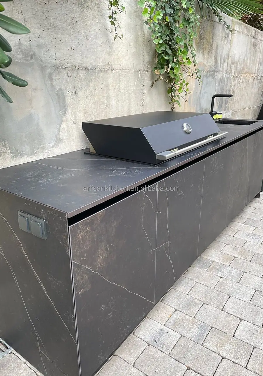 2025 Kitchen Flat Pack Outdoor Kitchen Water Resistant Sintered Stone ...