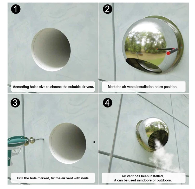 304 Thick Stainless Steel Air Vent Sphere Ventilation Grill Cover ...