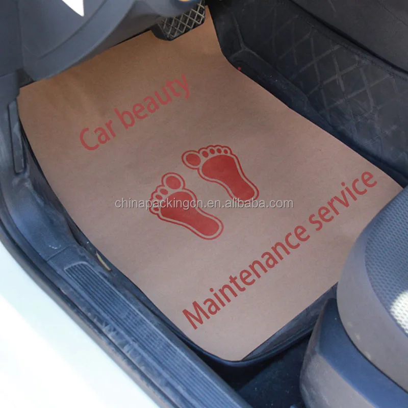 Car Floor Kraft Paper Mats - Disposable & Easy Cleaned