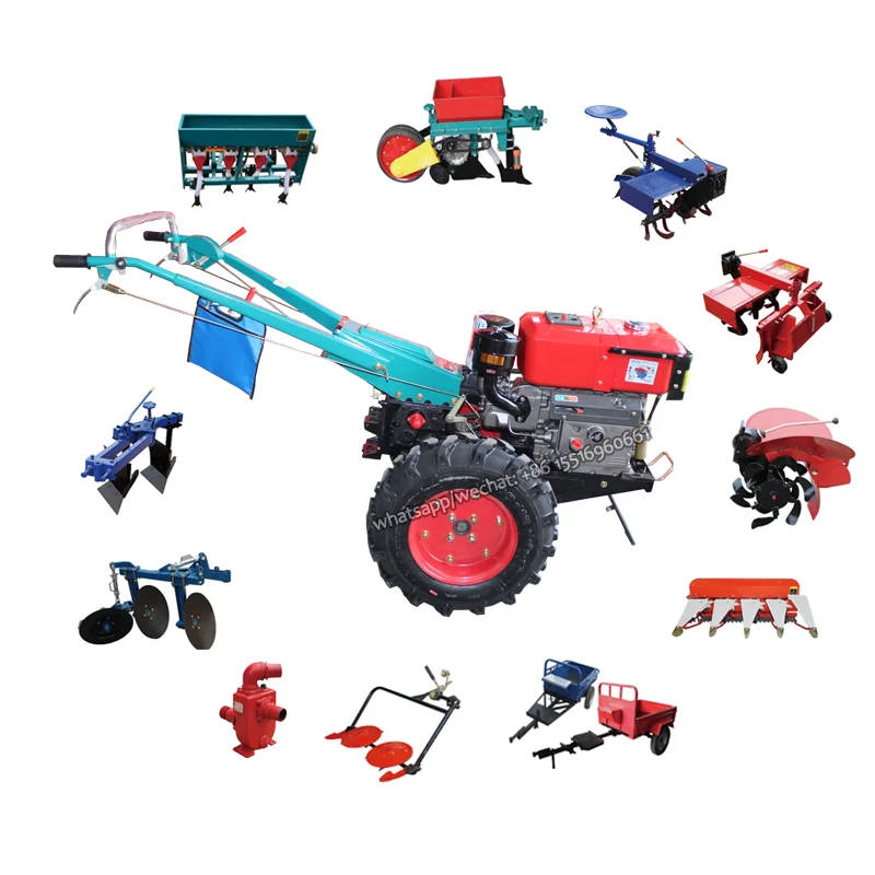 Hot selling 12hp walking tractor with Electric starter hand operated ...