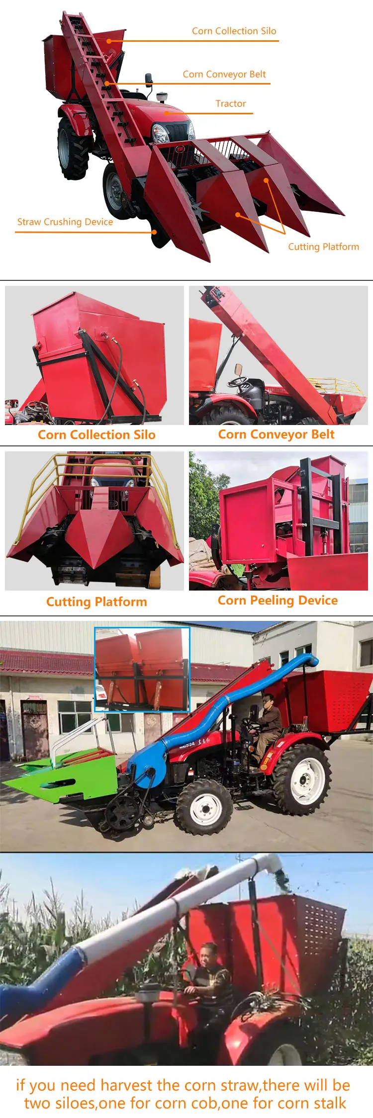 Corn Forage Harvester - Efficient 1 Row Harvesting Machine