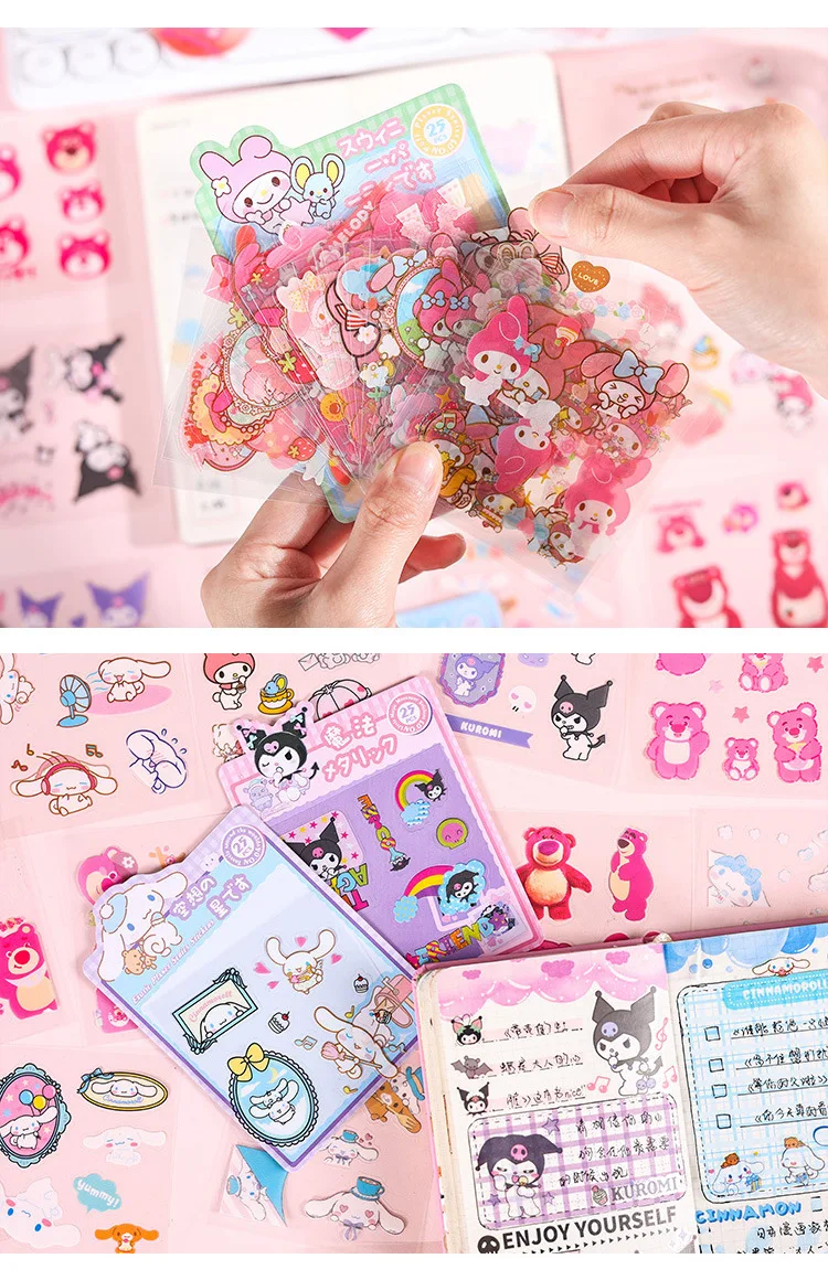 25 Cute Cartoon Hand Account Stickers Waterproof Pvc Children's Hand ...