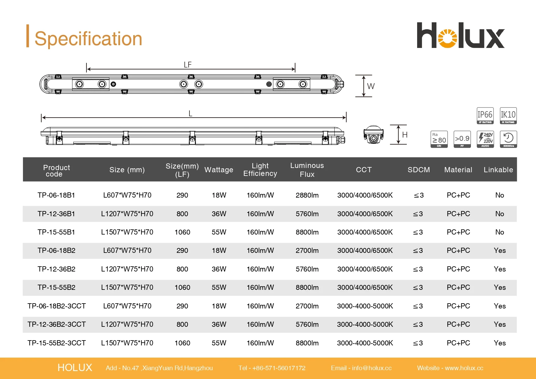 Stock In Germany Anti-glare Ip66 Ik08 150lm/w Ugr