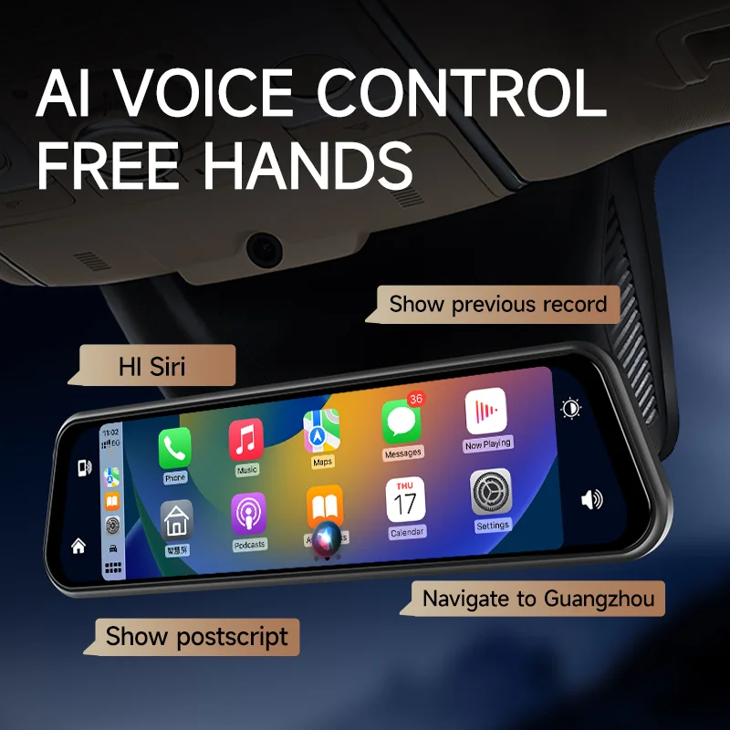 Smart Dvr Carplay Auto Wifi Dash Cam Front And Rear Car Camera Fhd 4k ...