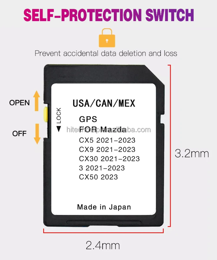 16GB Full Capacity Maps for Mazda 3 Navigation SD Card