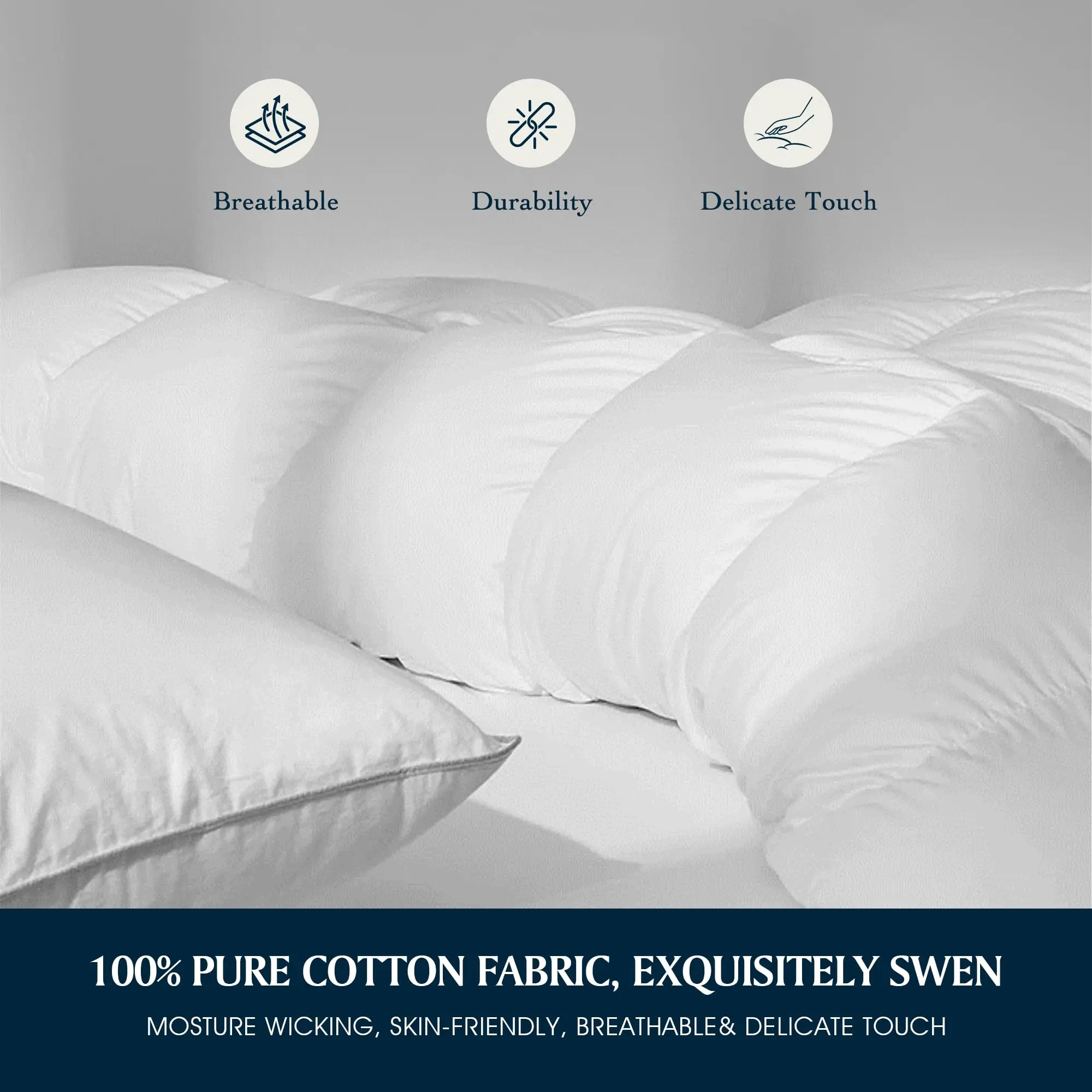 Bedding All Season Down Alternative Quilted King Comforter, Duvet ...