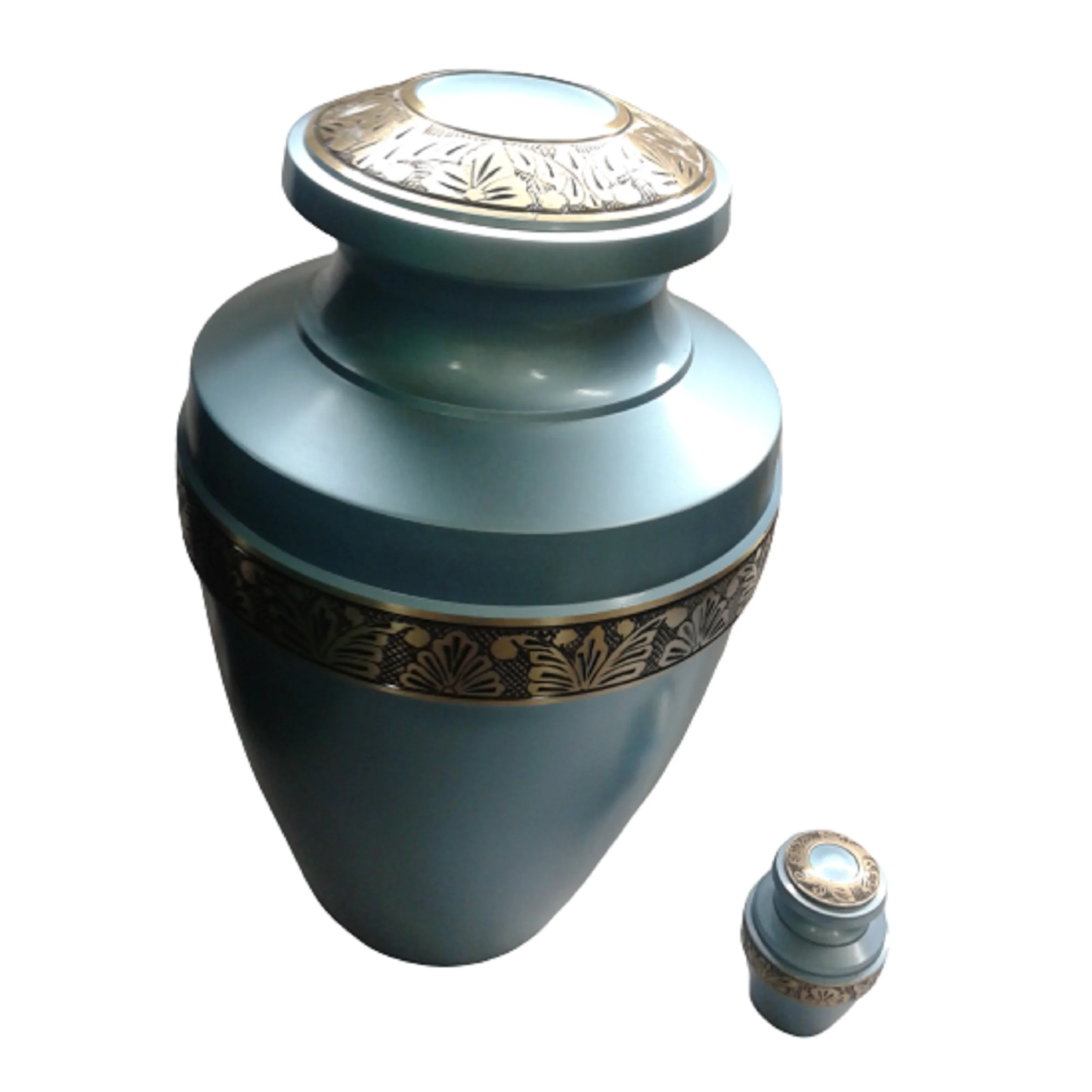 Albion American Style Metallic Cremation Urn Keepsakes Hand Carved ...