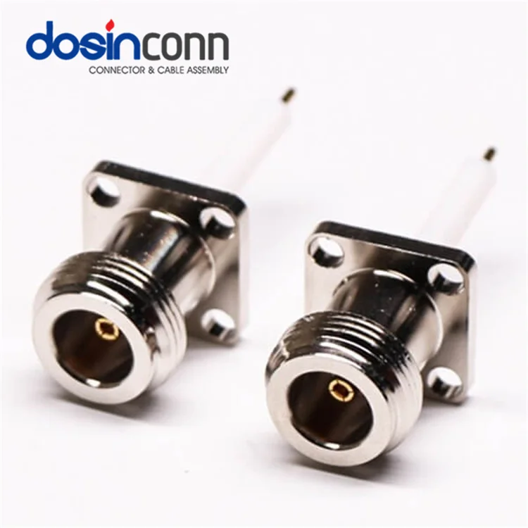 Waterproof Straight Female N Type Connector with 4 Hole Chassis for PCB ...