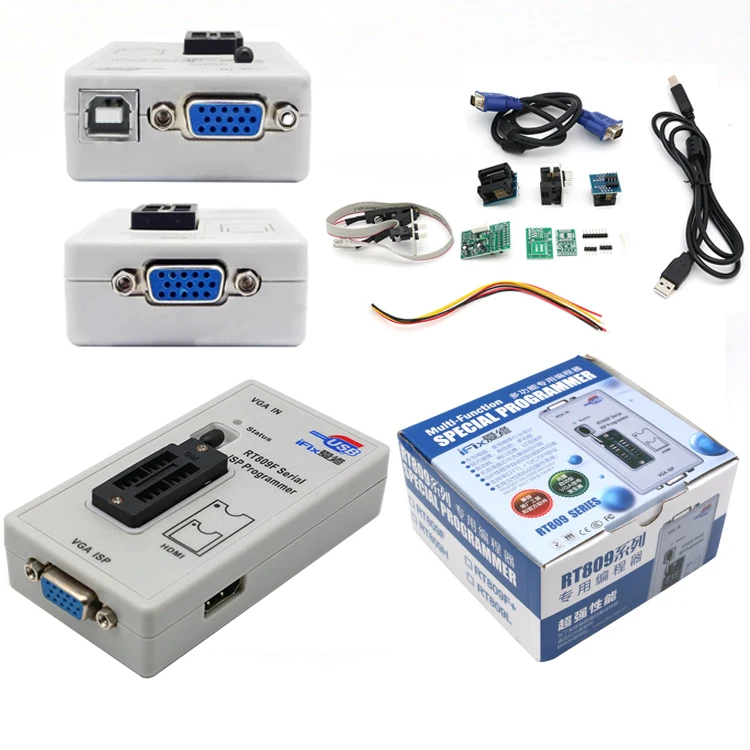 Rt809f Sop 8集成电路芯片，带10个适配器emmc Nand闪存bios通用编程器isp主板液晶高速rt809系列 - Buy ...