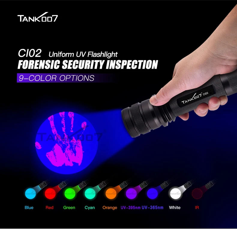 Tank007 CSI UV Flashlight - Durable, Waterproof, and Bright