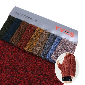 Custom 380gsm Clothes Material Faux Curly Fur Teddy Bear Fabric 100% ...