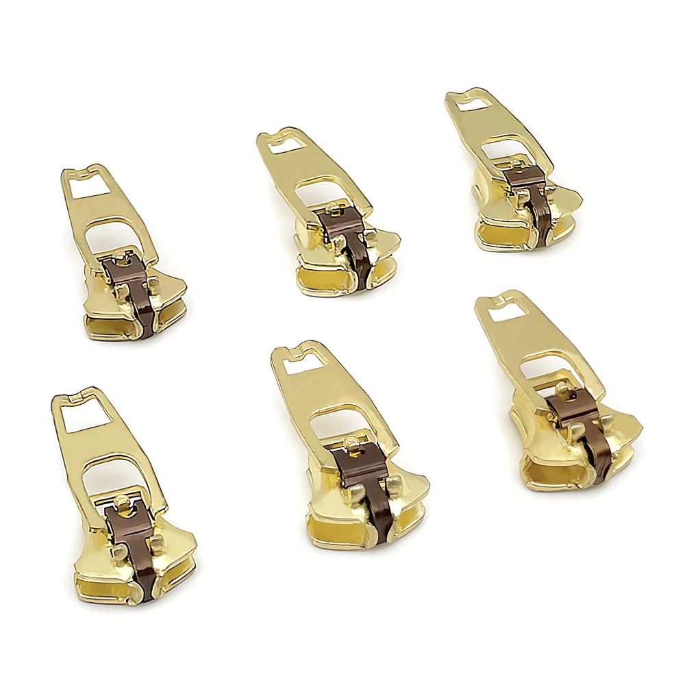 Wholesale Brass Single Spring Lock Fashion Zipper Head Metal Auto Lock ...