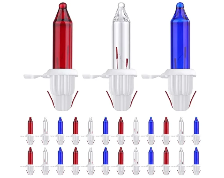 60 Pieces 12 Volt Bare Clear Warm White Mini Bulb Flashers