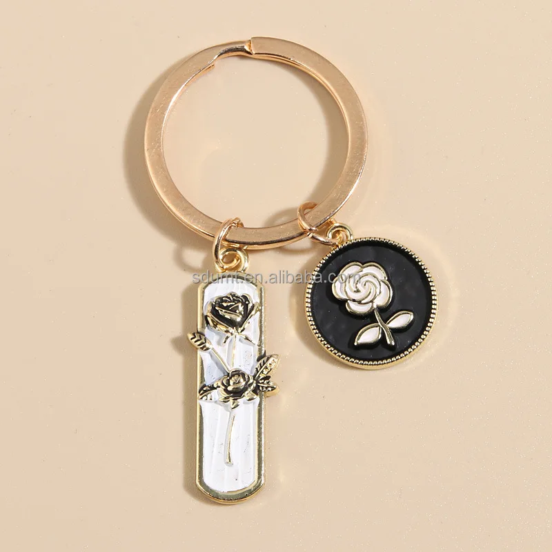 Keyring Custom Keychain Key Chain Stuffed Ring Metal Hot Selling Black ...