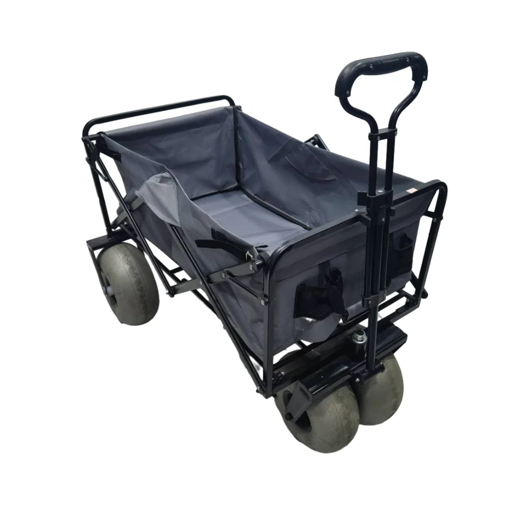 Folding Wagon Cargo Trolley Foldable Utility Trolley Multi Terrain ...