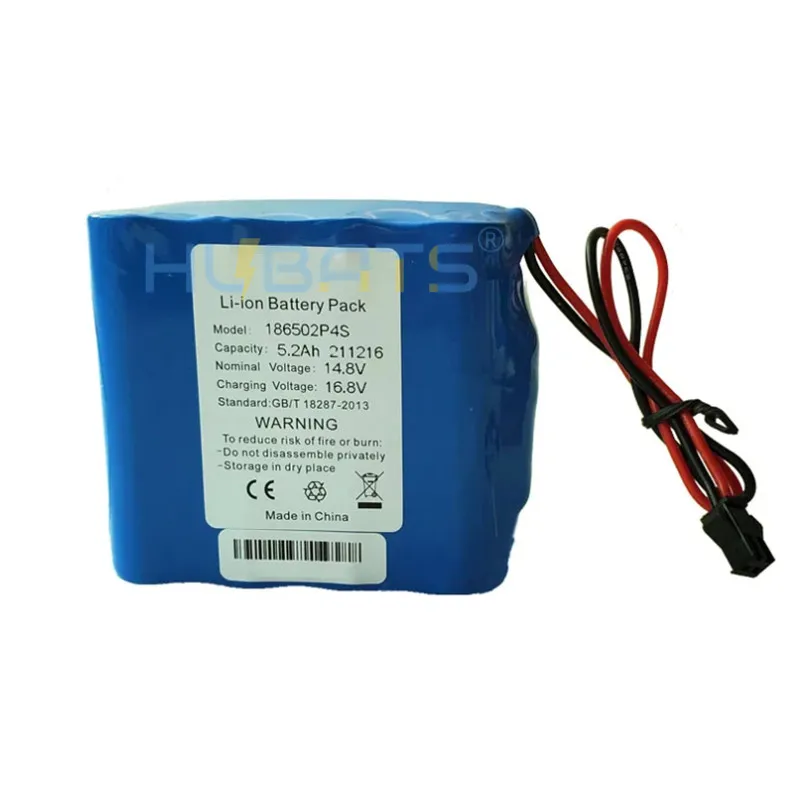14.8V 5200mAh ICR18650-4S2P 5200mAh 14.8V Li-ion Battery for Stage ...