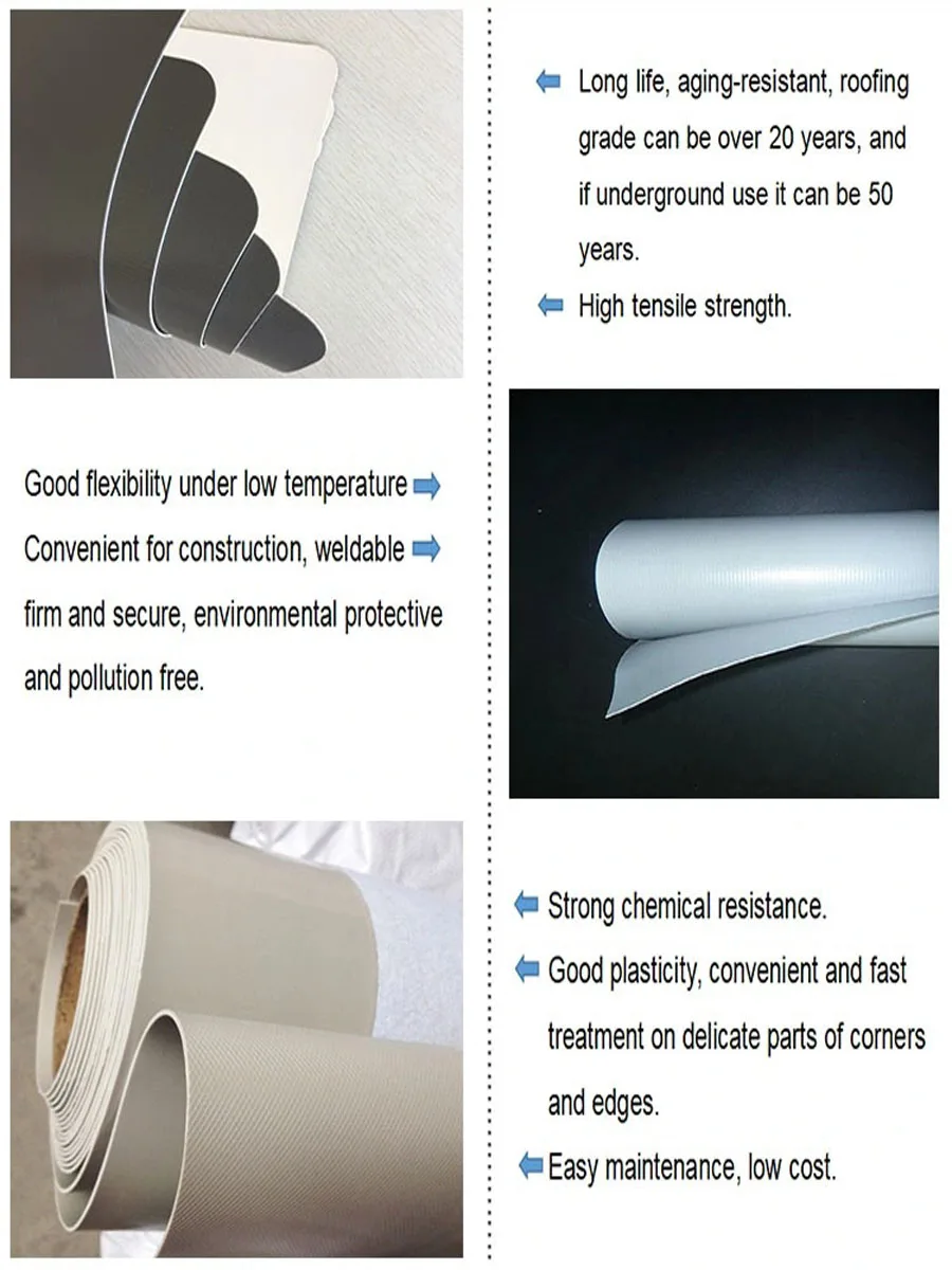 Canlon Tpo Roofing Membrane Sheet Roll Single Ply Roofing Metal Roof ...