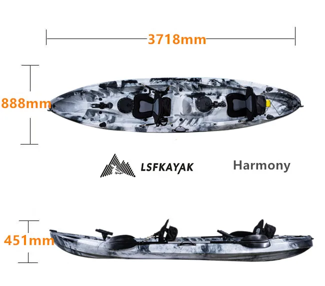 LSF 3 Person Kayak - Perfect for Family Fishing Adventures