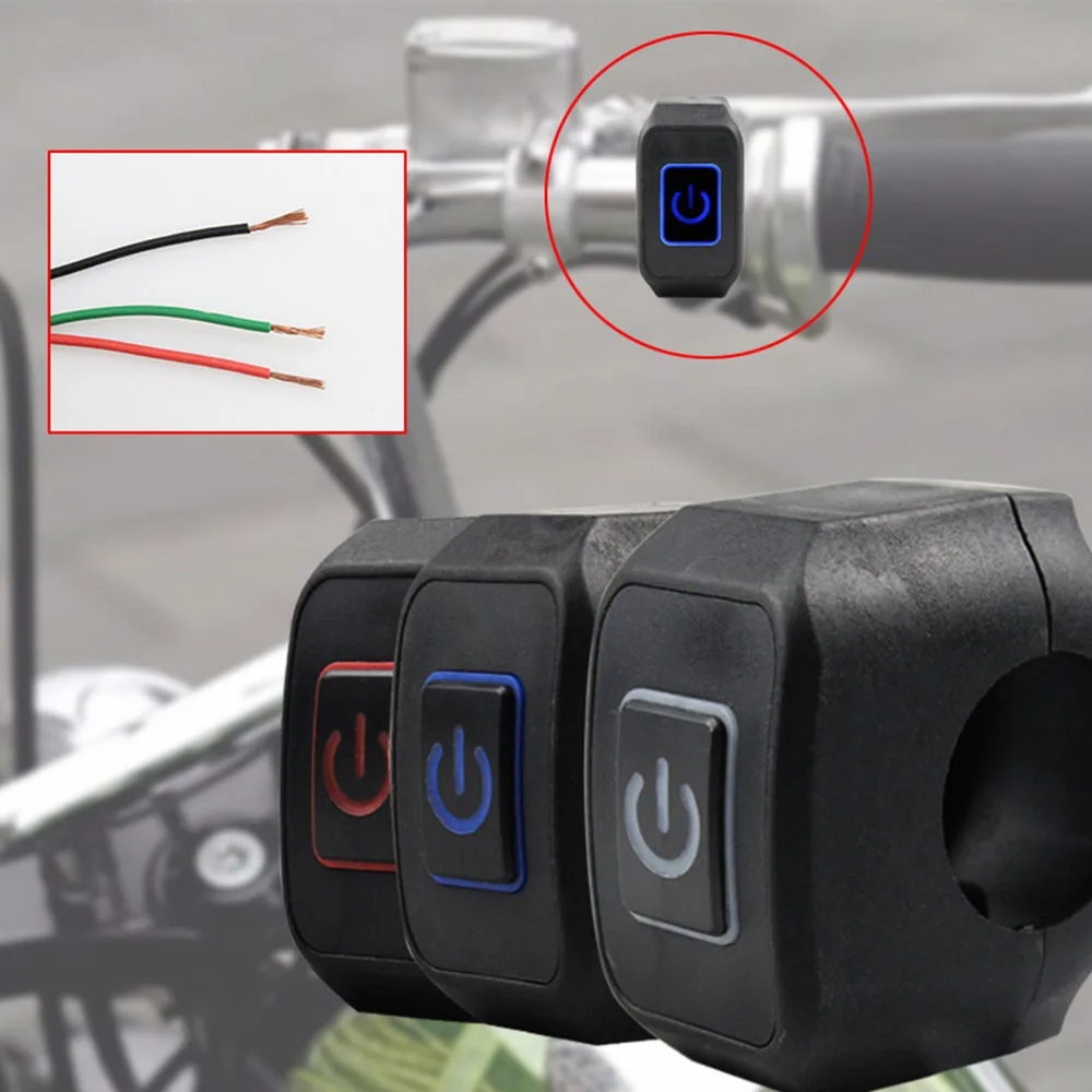 22mm 7/8" Motorcycle Handlebar Switch 12v Atv Electronic Bike Scooter ...