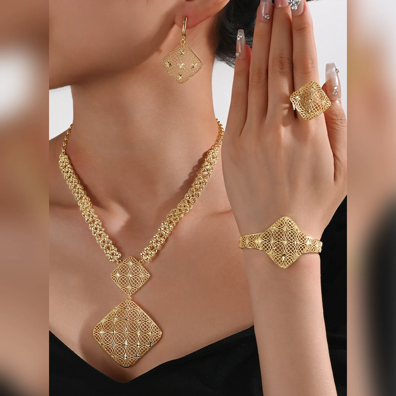 Meizi Jewelry Original Fashion Brazilian Dubai Wedding Jewelry Sets 18k ...