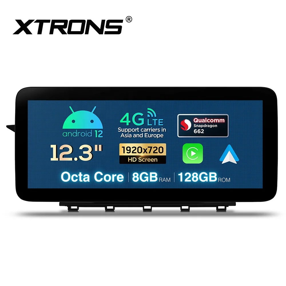 Xtrons 12.3" Android 12 8+128gb Car Radio For Benz Glk Class X204 2008-2012 Ntg4.0 Android Auto ...