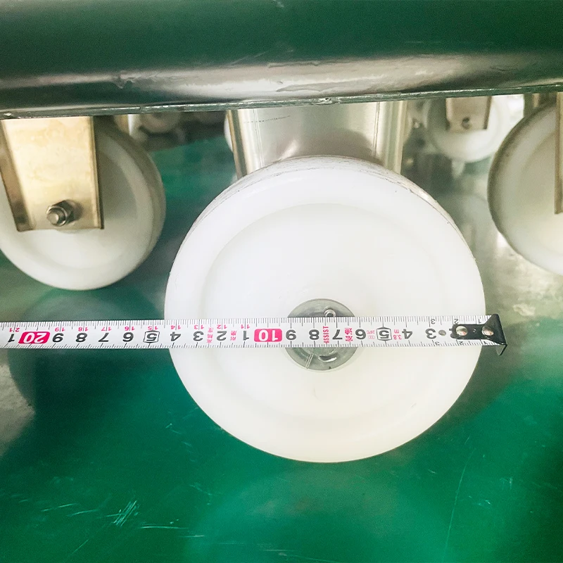304 Stainless Steel 200L Meat Trolley Bin Wheels for Vegetable ...