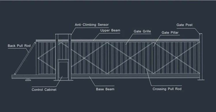 Cxha Modern Courtyard Wrought Iron Sliding Gate Casting Aluminium ...