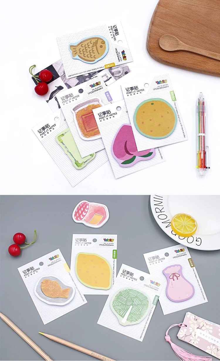 Custom Cute Kawaii Mini Diary Composition Notes Sticky Self-stick ...