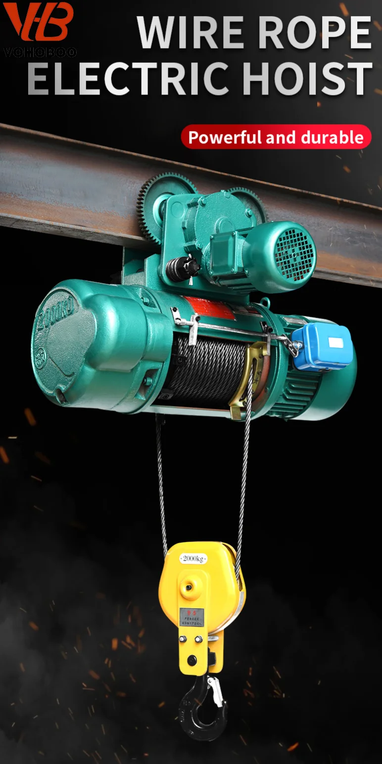 Single Double Speed Electric Wire Rope Hoist For Loading And Unloading ...