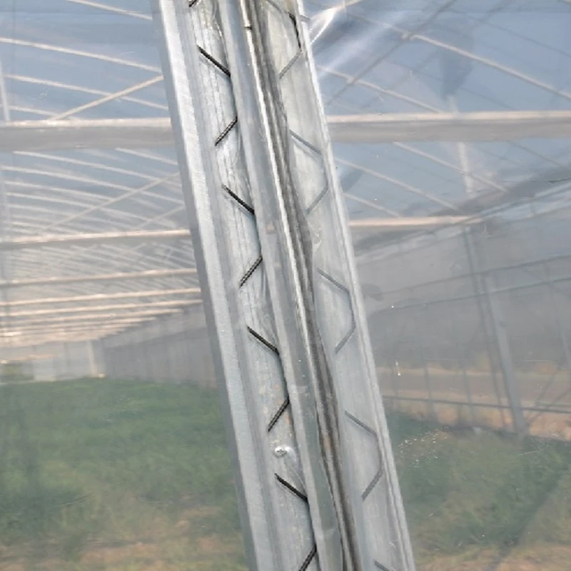 Low Cost Galvanized Lock Channel and Wiggle Wire for Greenhouses