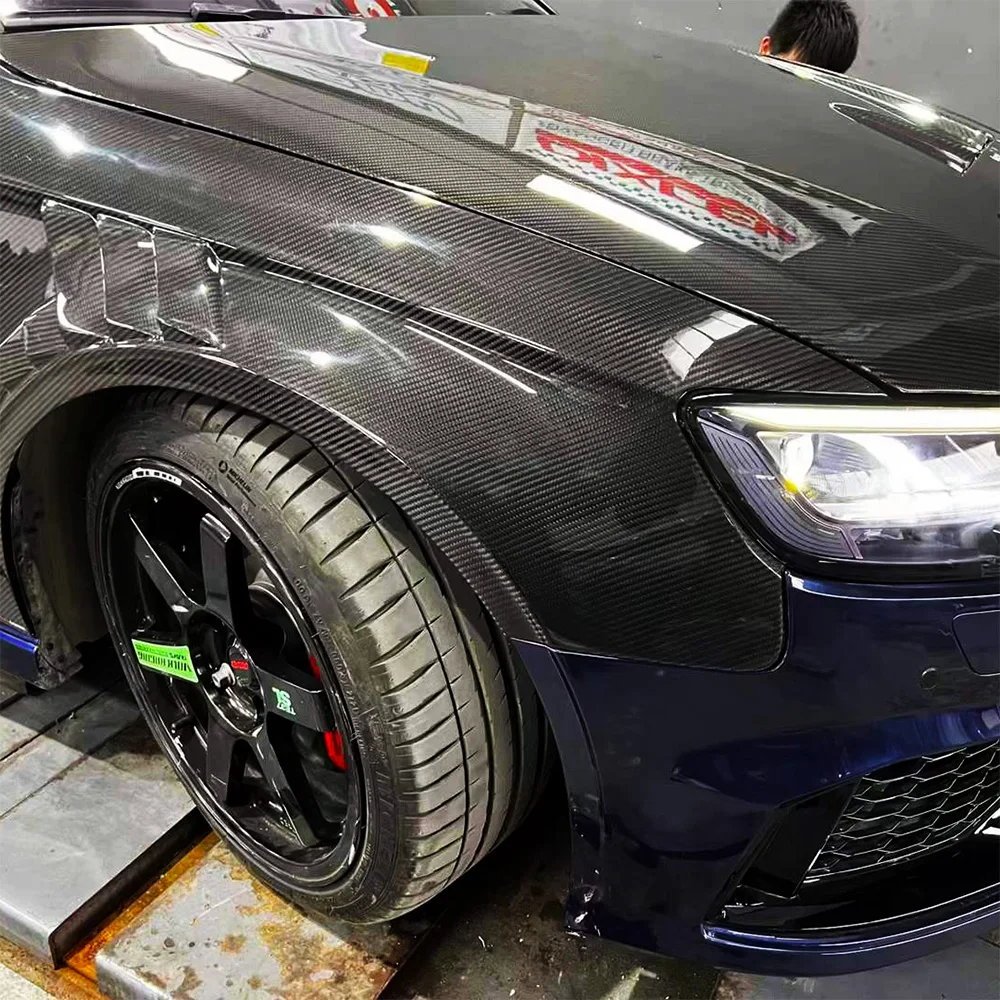 A Pair Dry Carbon Fiber Fenders For Audi A3 S3 2017-2019 Front Side ...