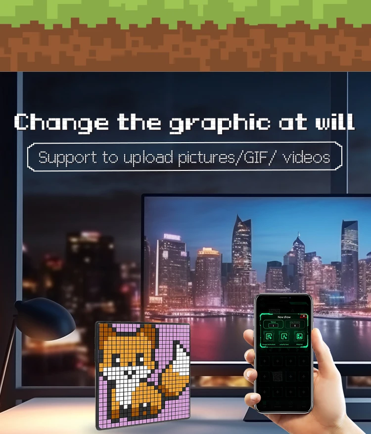 Smart LED Matrix Pixel Display RGB DIY Graffiti Bluetooth App Control ...