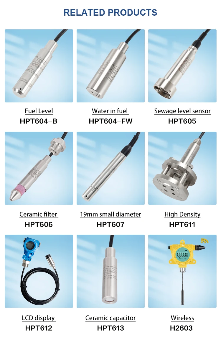 Holykell HPT604 Piezoresistive Water Level Sensor Submersible ...