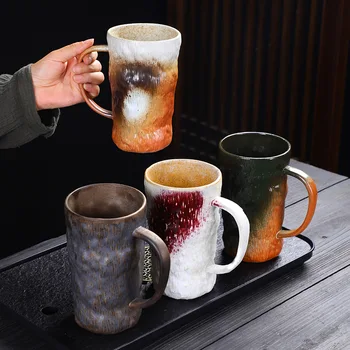 Custom Vintage Pottery Clay Coffee Mug Cup Large Plus Size Gradient ...