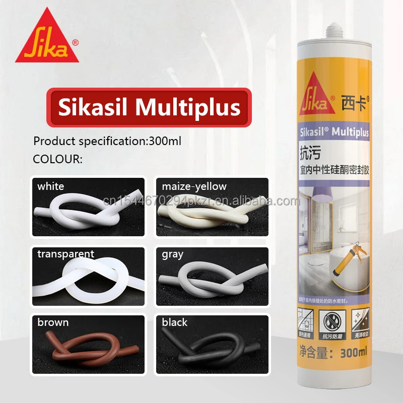 Sikasil Multi Plus 300ml White Stain Mildew Seal Neutral Silicone ...