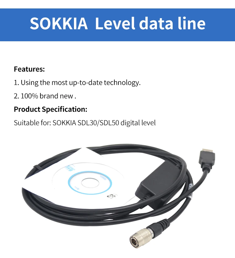 Sokkia USB/COM Data Cable - Efficient SDL30/SDL50 Transfer