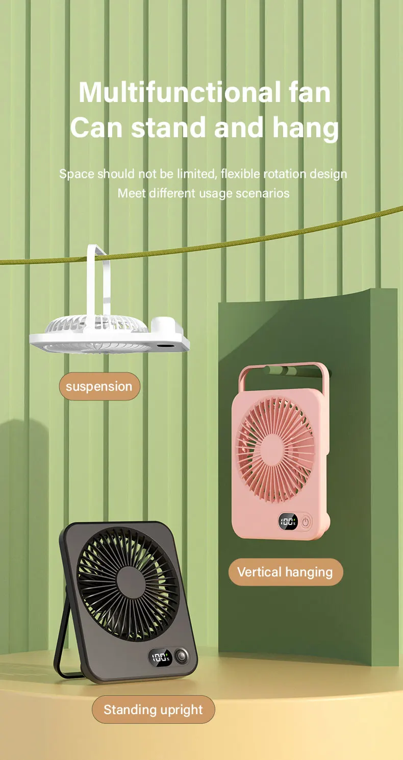 YZTEK Mini Table Fan - Portable, Low Noise, High Efficiency