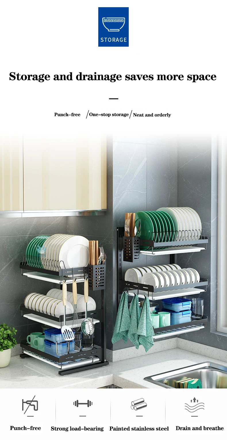 Stainless Steel Plate Drain Rack - Multi-Functional & Sustainable