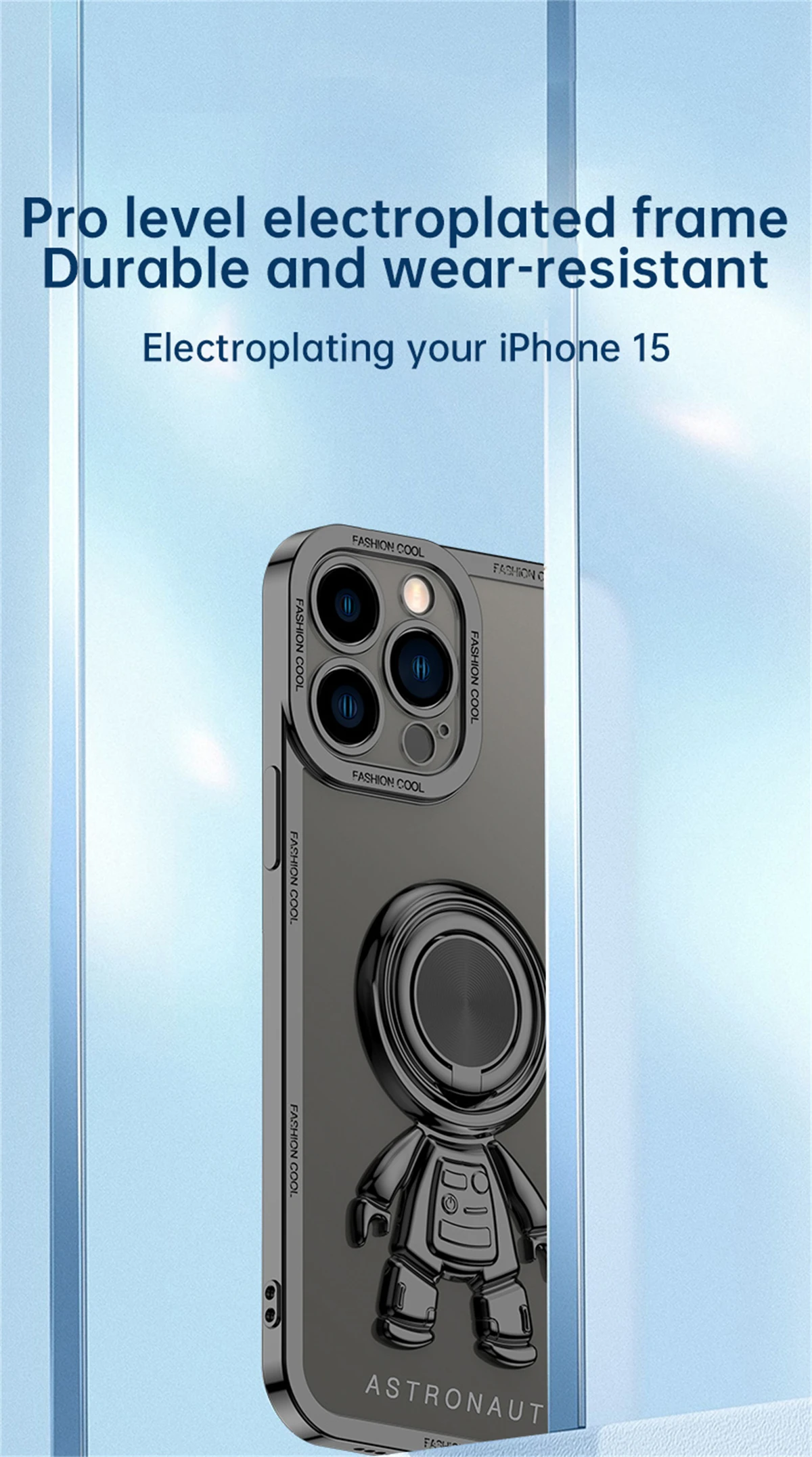 Extroplating Astronaut Car Magnetic Ring Holder Stand Phone Case For ...